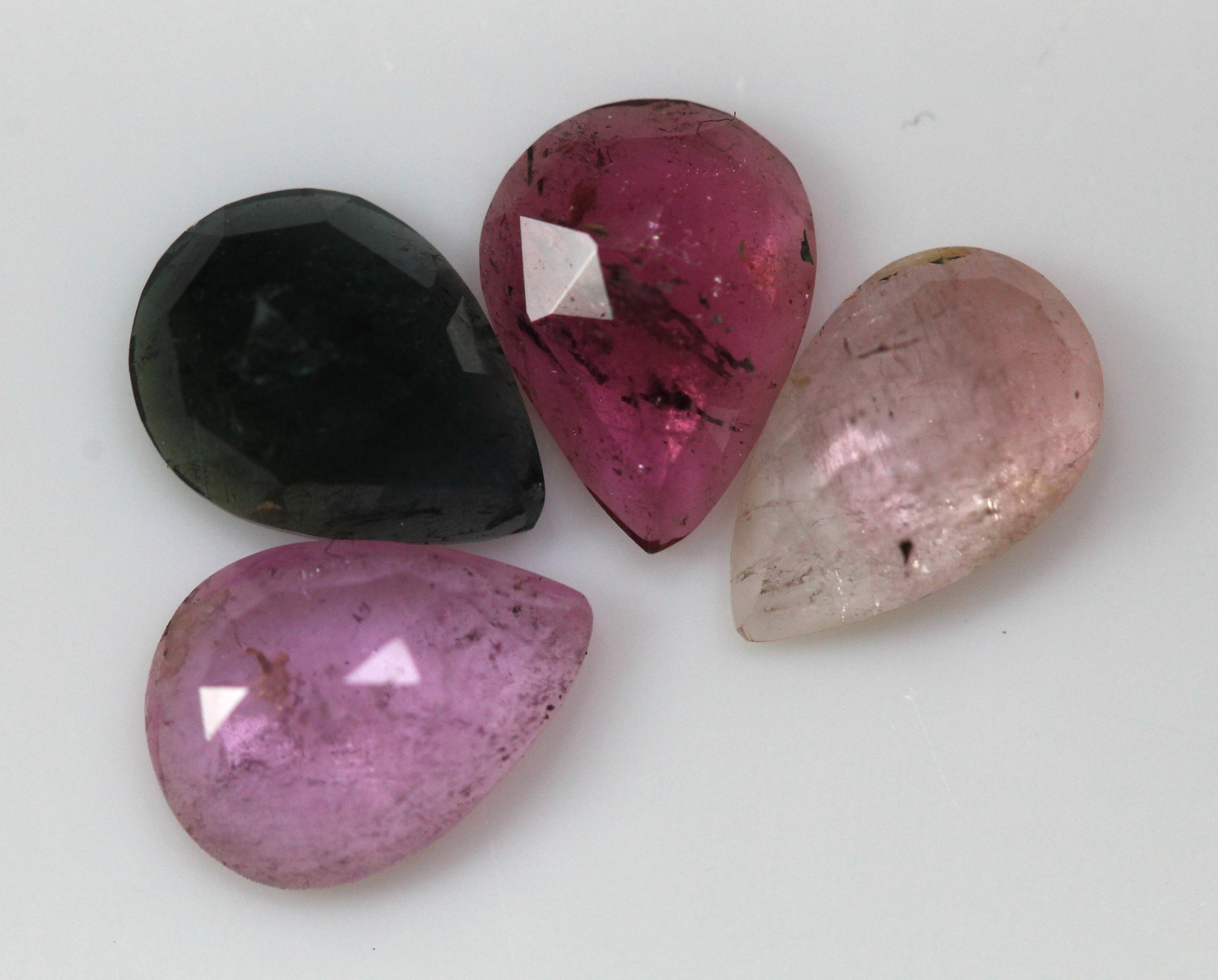 3.61 Carats Natural Multi Color Tourmaline Rosecut Cabochons. | Etsy