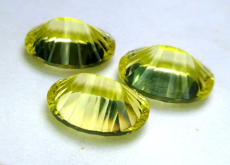 Quartz citron naturel facetté 22x16 MM. Concave Coupe Calibrée - Etsy ...
