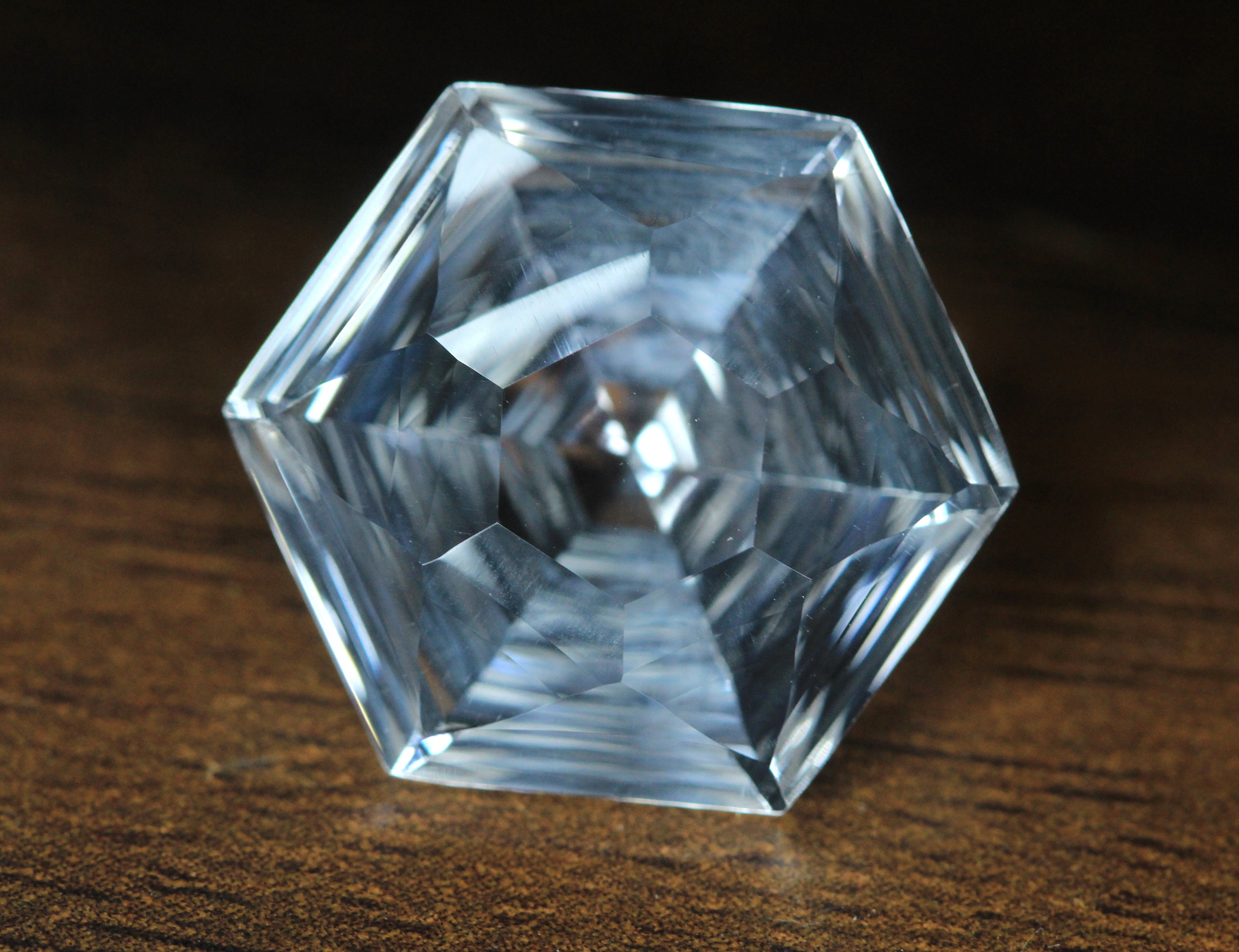 New Spider Web Cut Crystal Quartz Faceted 13 To 18 MM Hexagon | Etsy