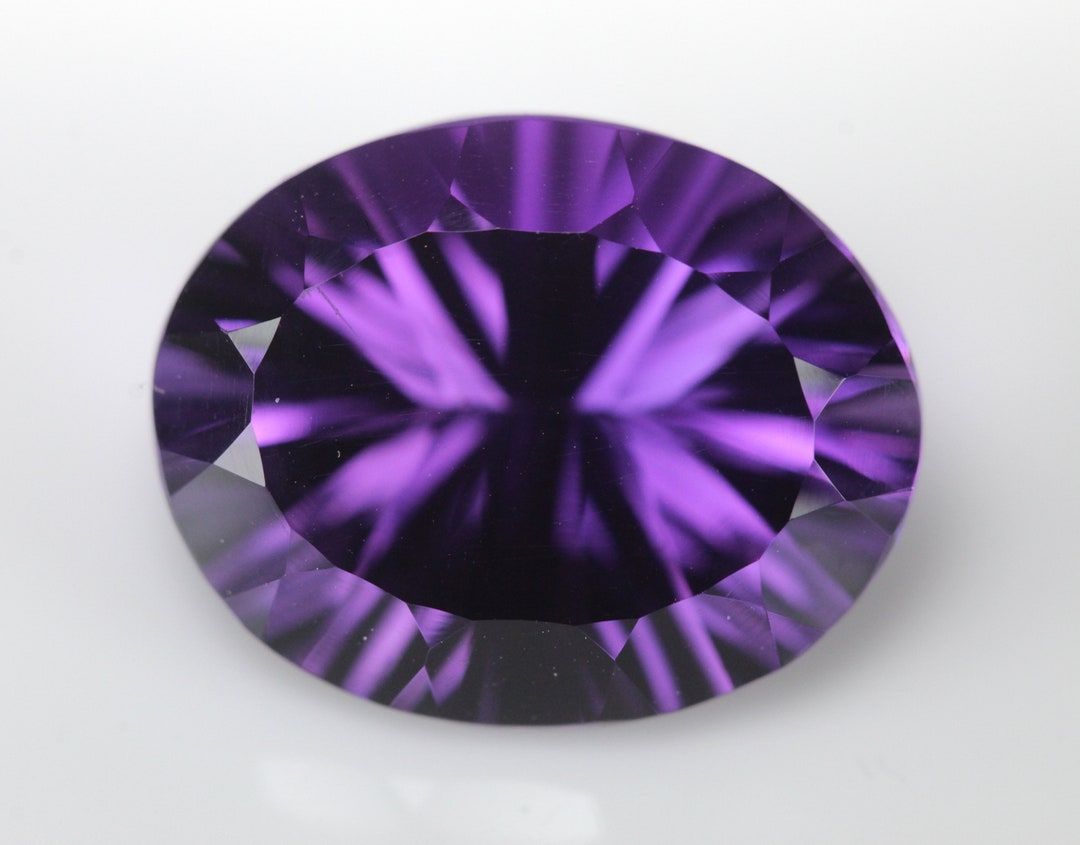 Natural Amethyst Normal Concave Cut 15x12 MM Oval. Calibrated Stone ...
