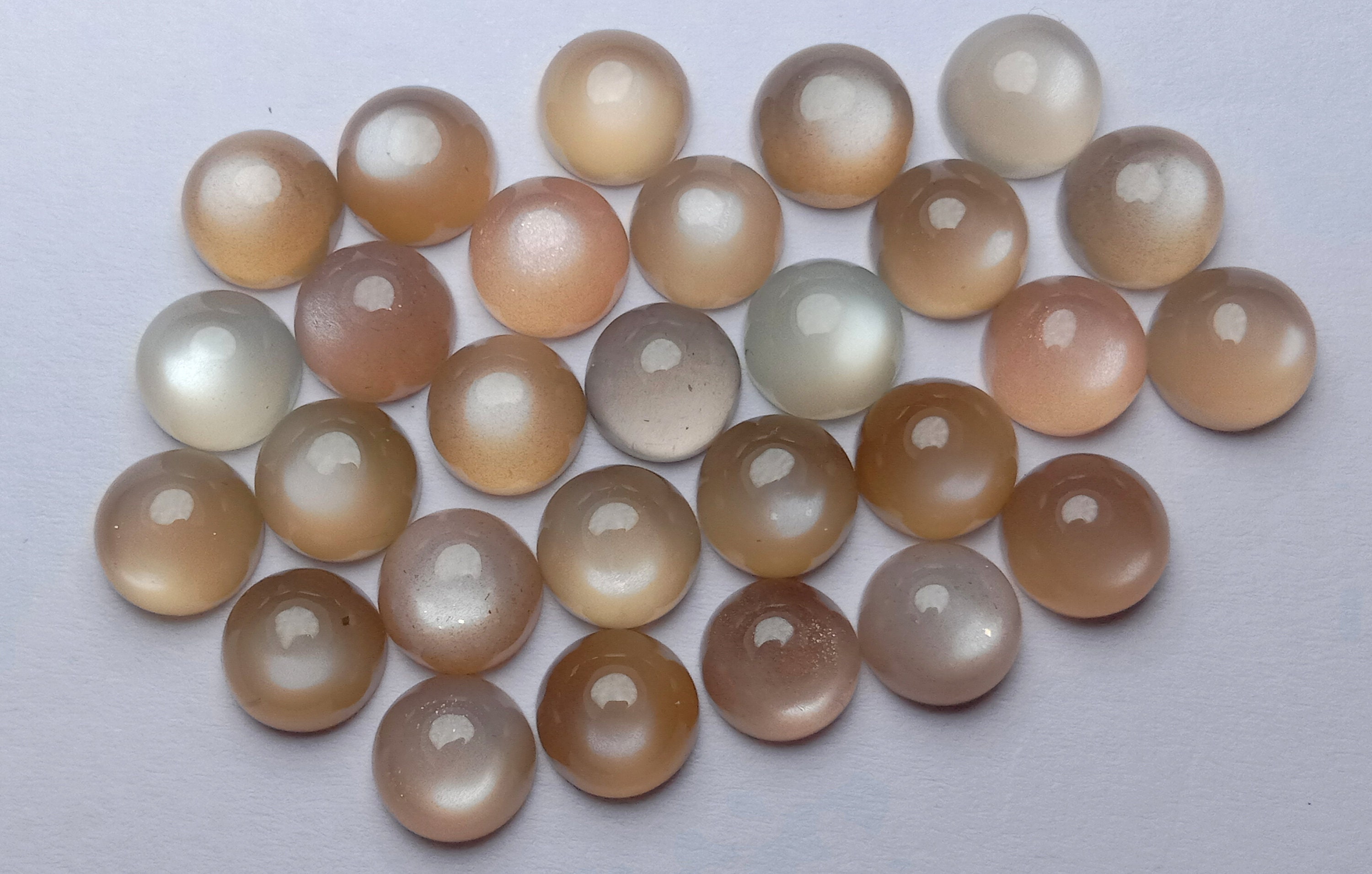 Natural Brown Moonstone Cabochon. Top Quality. Jewelry Making. Round ...