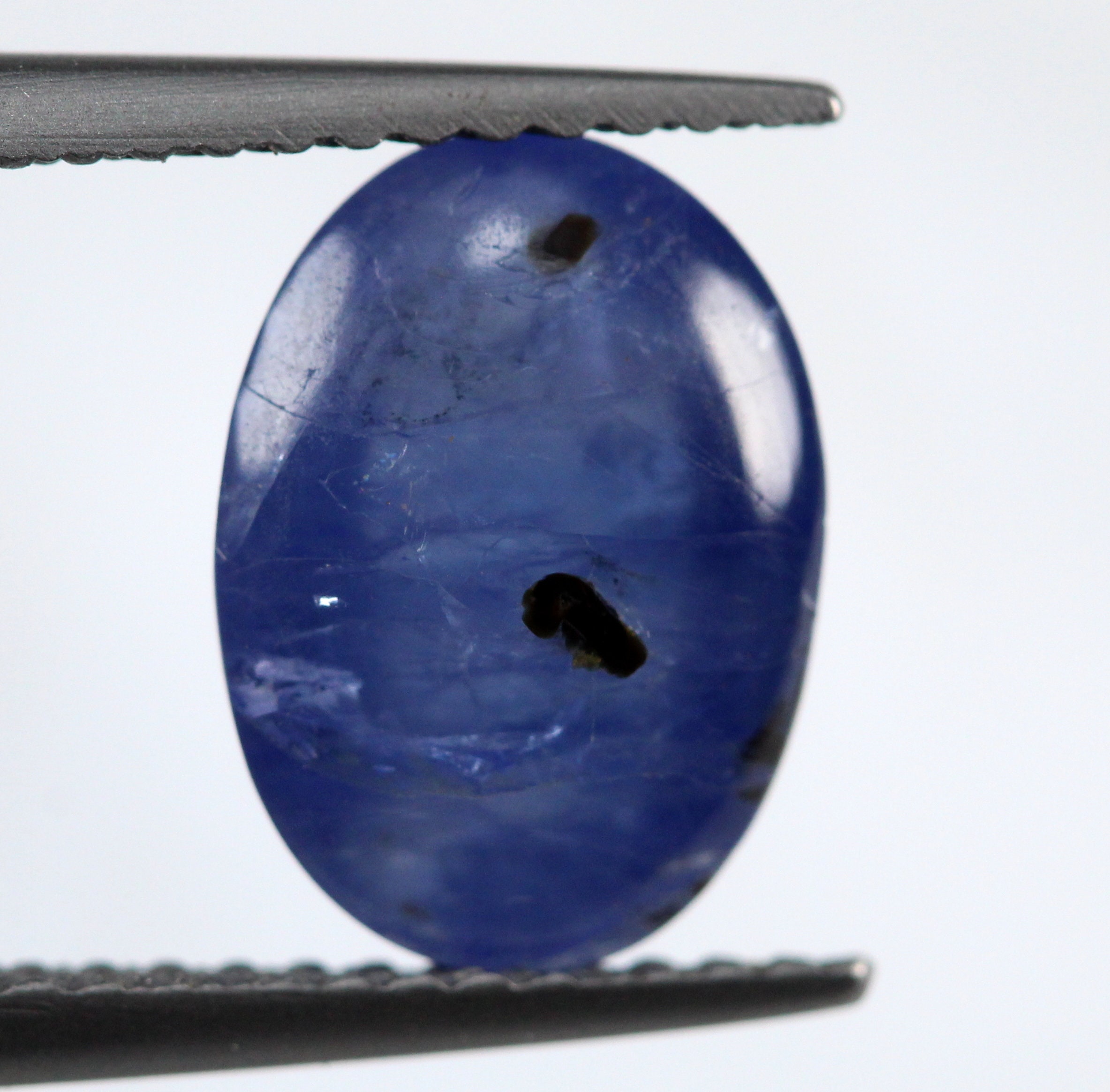 4.26 Carats Blue Sapphire Cabochon. 10x8 MM Oval Shape. Deep | Etsy