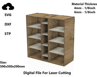 Laser Cut Tool Storage Rack Tools Organizer 3D Model Puzzle File 3D Svg ...