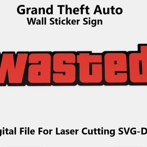 GTA Wall Sticker Laser Cut Svg Dxf Files Engraving Decal Silhouette ...