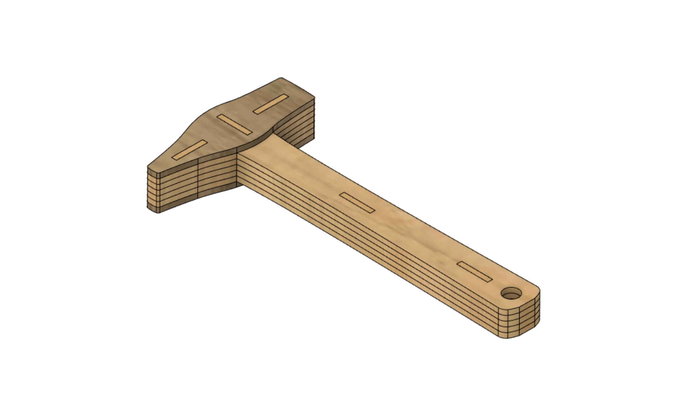 Wooden Hammer Hand Tool - Laser Cutting Digital File Dxf Svg Workshop ...