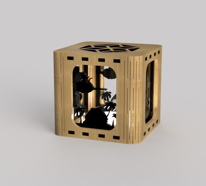 Night Lamp Lantern Laser Cut File SVG DXF Cut Plan Goku Dragonball ...