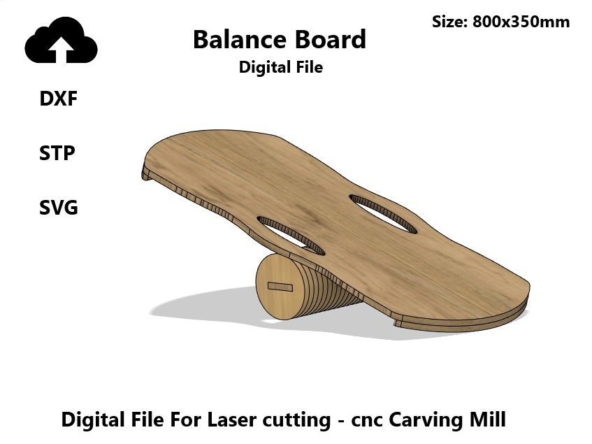 Balance Board Toy Laser Cut File svg dxf Houten spel Speelgoed voor ...