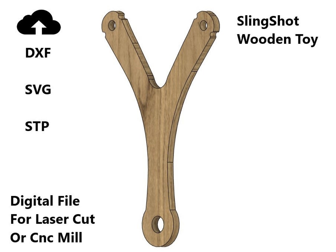 Wooden Toy Slingshot: Laser Cut File (SVG DXF STP) - Etsy