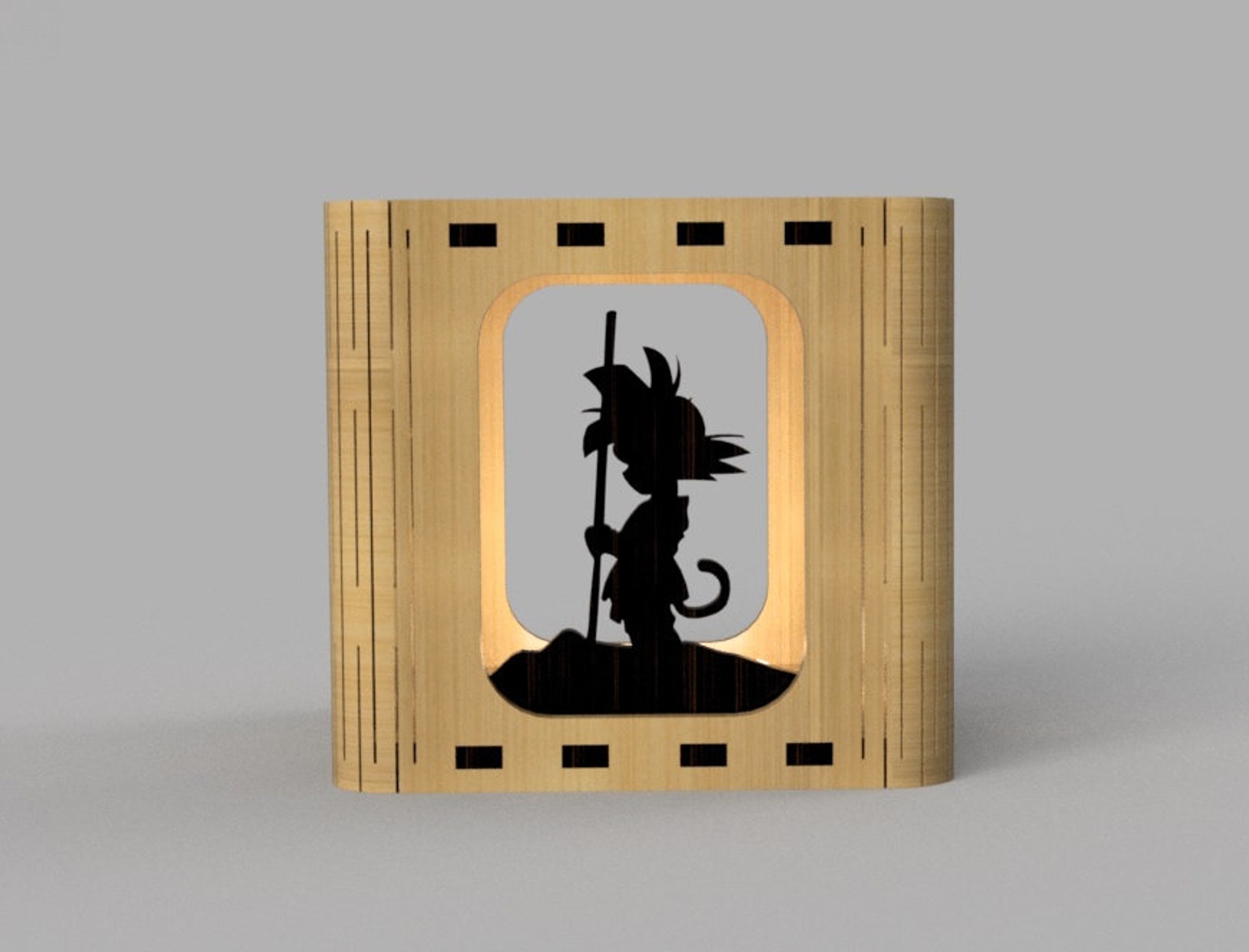 Night Lamp Lantern Laser Cut File SVG DXF Cut Plan Goku Dragonball ...