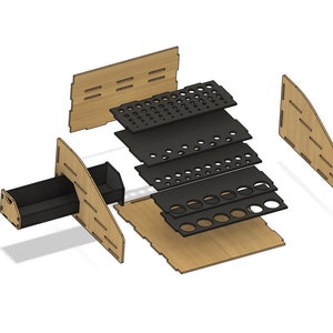 Drill Bits Organizer - Router Bit Storage Tools Holder - Digital Laser ...
