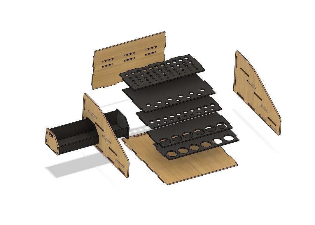 Drill Bits Organizer Router Bit Storage Tools Holder Digital Laser Cut ...