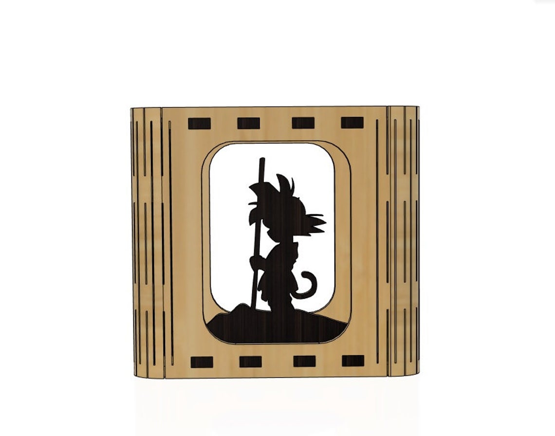 Night Lamp Lantern Laser Cut File SVG DXF Cut Plan Goku Dragonball ...