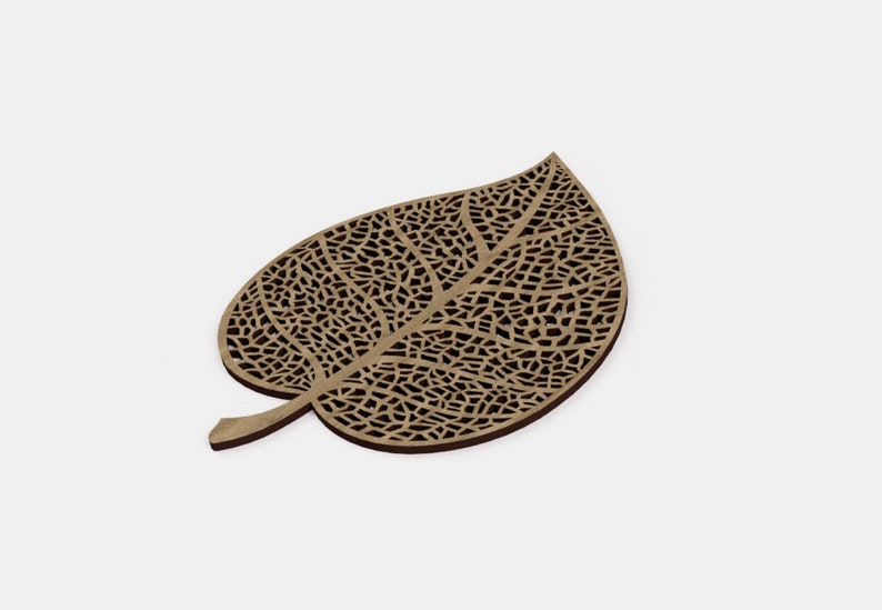 Leaf Coaster - Laser Cut File Svg Dxf - Etsy