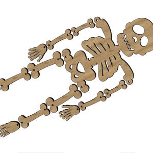 Halloween Toy Decor Skelet - Laser Cut Digital File SVG DXF Cut Plan - Etsy