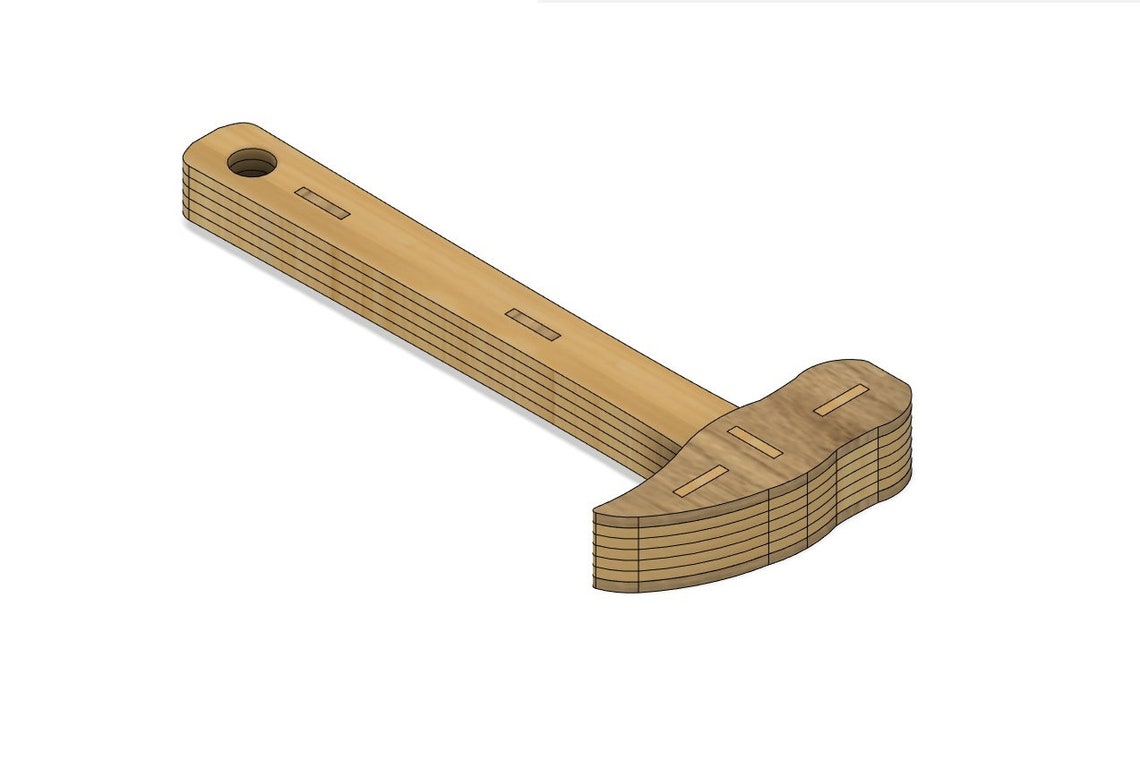 Wooden Hammer Tool - Laser Cut DXF SVG Digital File - Workshop Tools ...