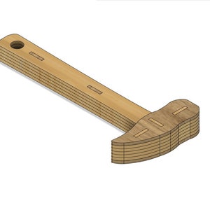 Wooden Hammer Tool - Laser Cut DXF SVG Digital File - Workshop Tools - Etsy
