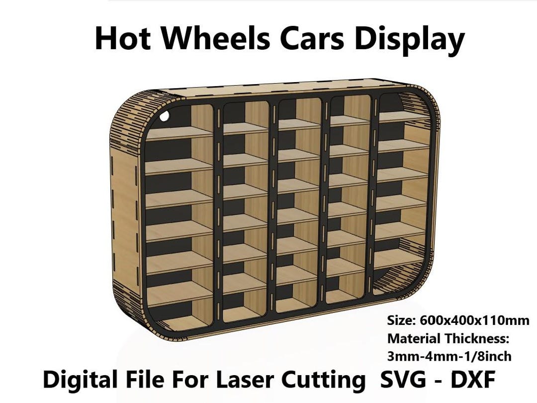 Toy Car Hot Wheels Display - Laser Cut File (SVG DXF) - Etsy