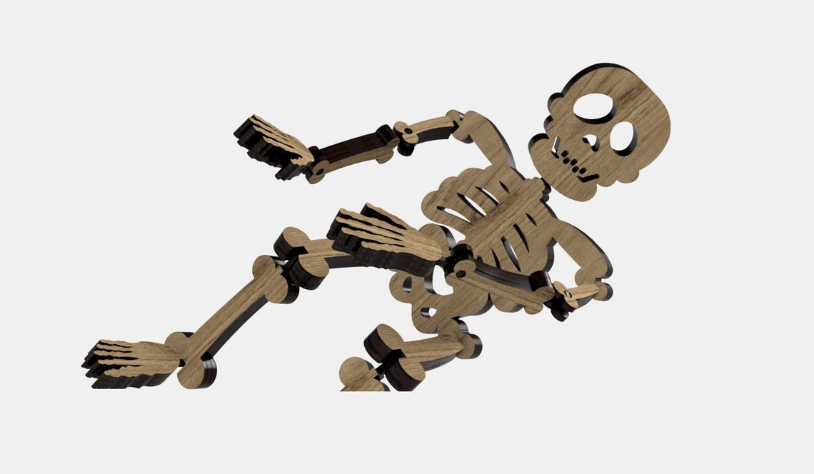 Toy Puzzle Skeleton - Laser Cut File SVG DXF - Flexible Toy - Etsy