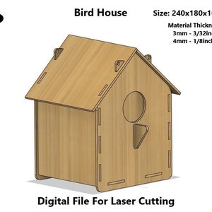 Bird House - Laser Cut File SVG DXF Vector - Bird Feeder Garden Deco - Etsy