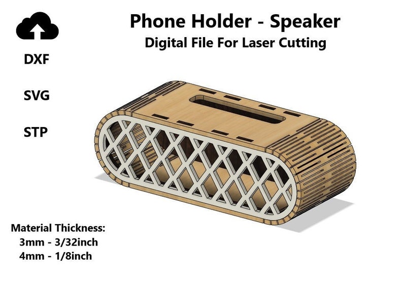 Phone Stand - Laser Cut File Svg Dxf - Desktop Organizer iPhone Holder ...