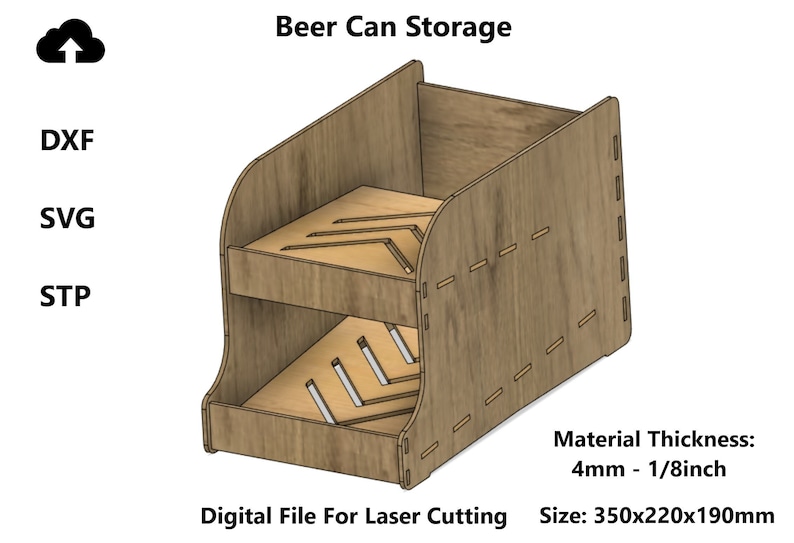 Can Storage Soft Drink Beer Holder Laser Cut File SVG DXF Vector - Etsy