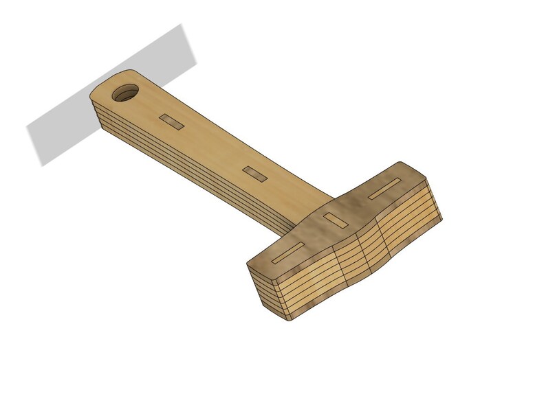Wooden Hammer Tool Laser Cut File Dxf Svg Cut Plan Digital Files - Etsy