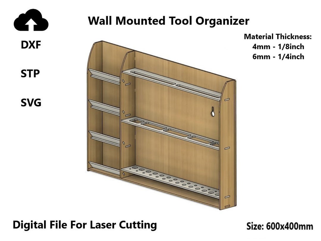 Tools Storage Drill Bits Holder Digital File for Laser Cut SVG DXF ...
