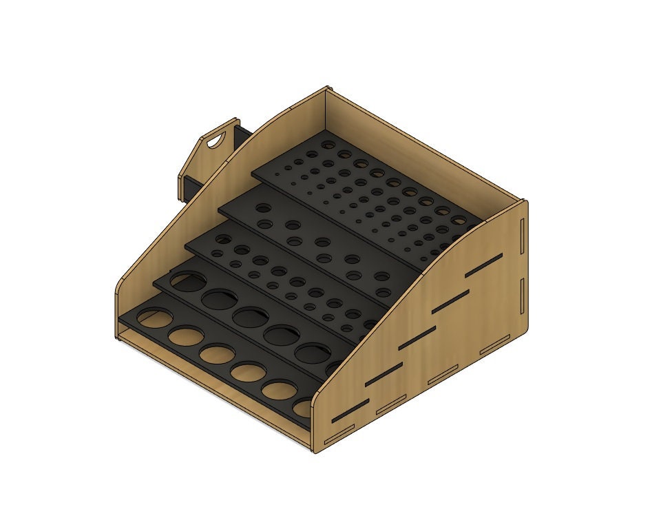 Drill Bits Organizer Router Bit Storage Tools Holder Digital Laser Cut ...