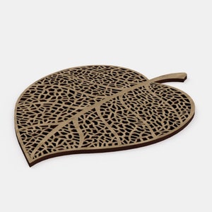 Leaf Coaster - Laser Cut File Svg Dxf - Etsy