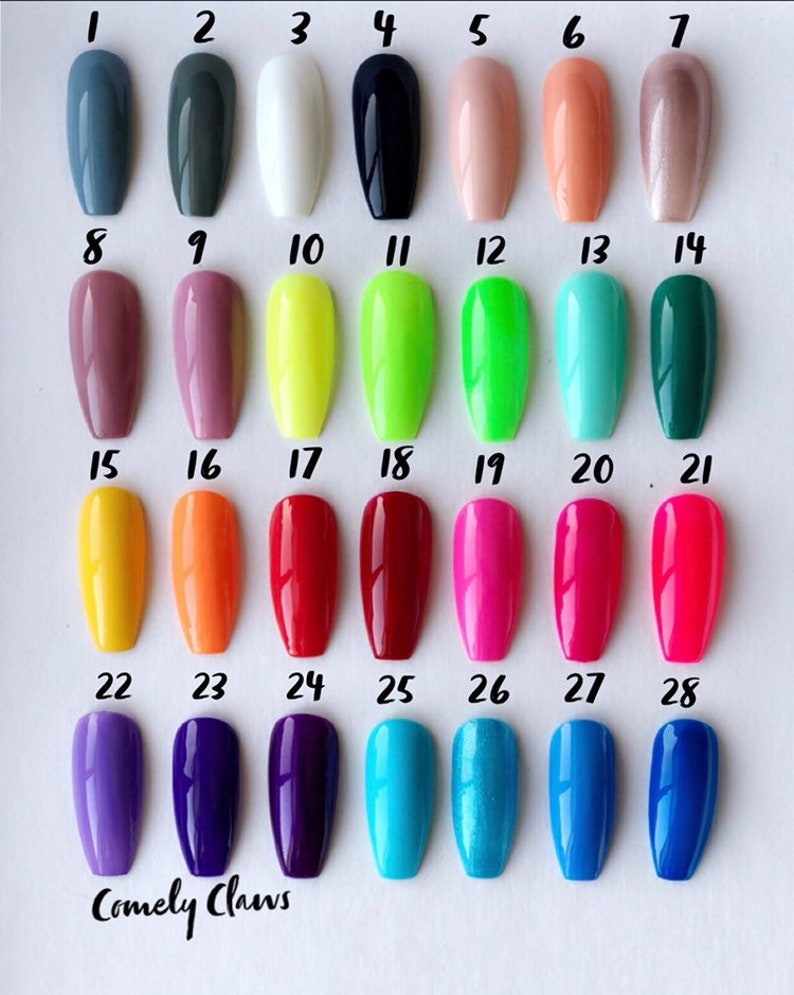 Pick Your Color Nail Set Crystal Ab Shine Press On Nails Etsy