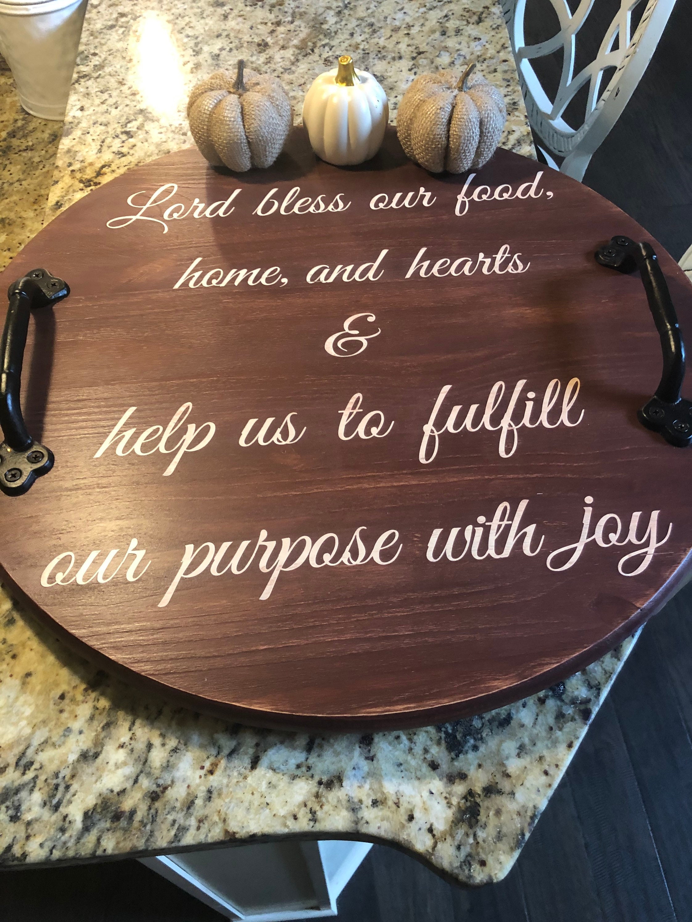 24 Inch Lazy Susan Serving Tray - Etsy