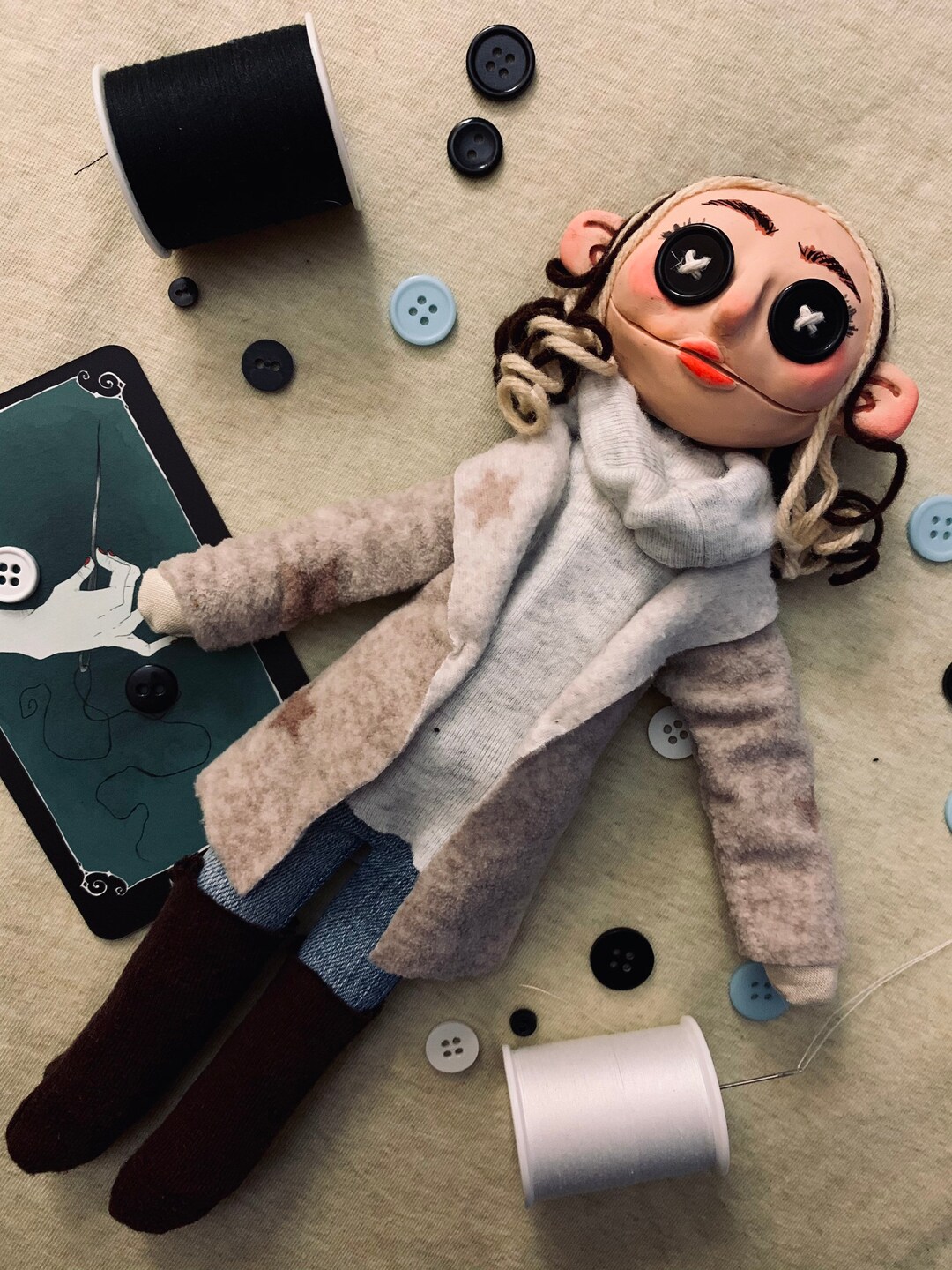 Custom Personalized Coraline Mini-me Doll please Read Description ...