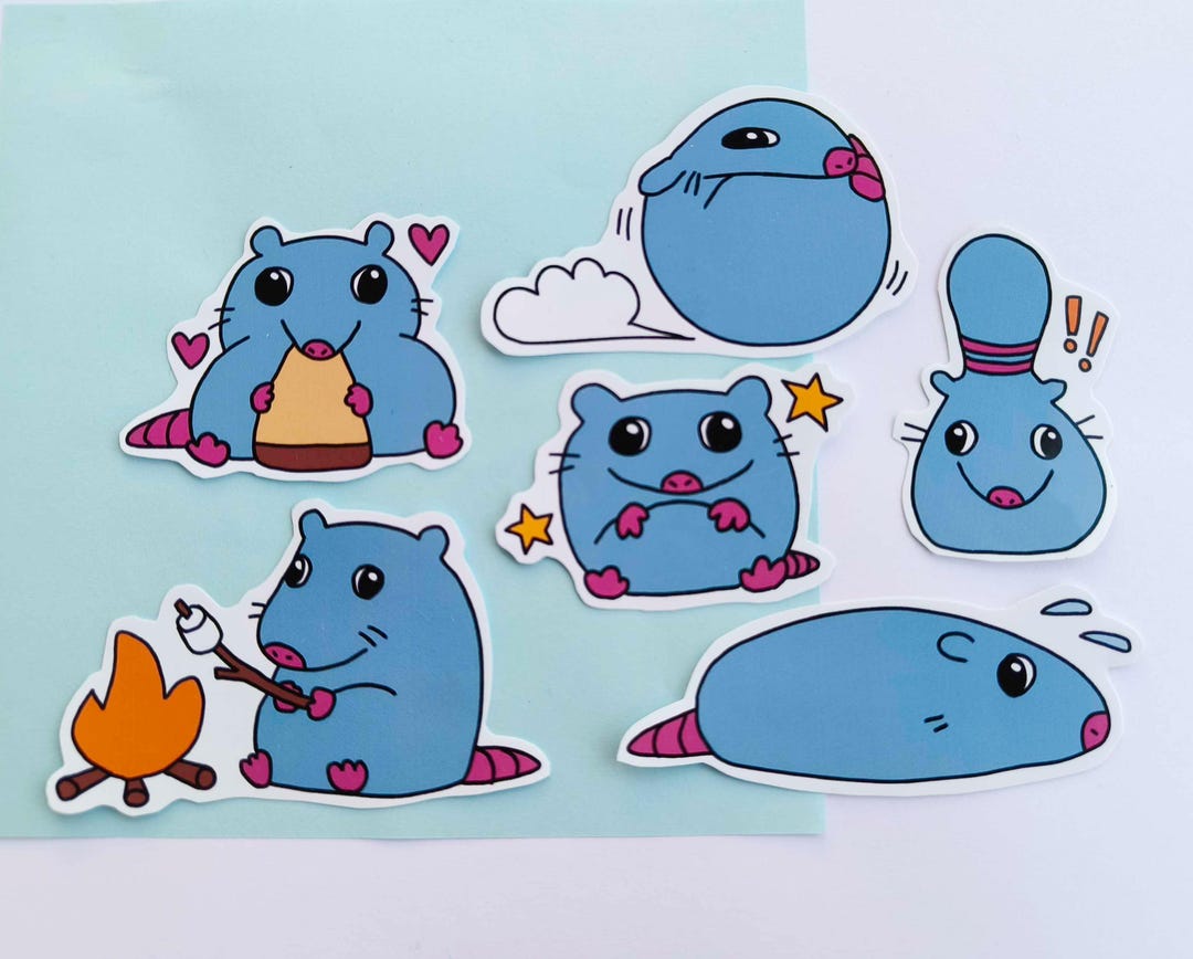 Pizza Tower Brick the Rat / Stupid Rat Sticker Set, Set of 6, 5cm/2" In ...