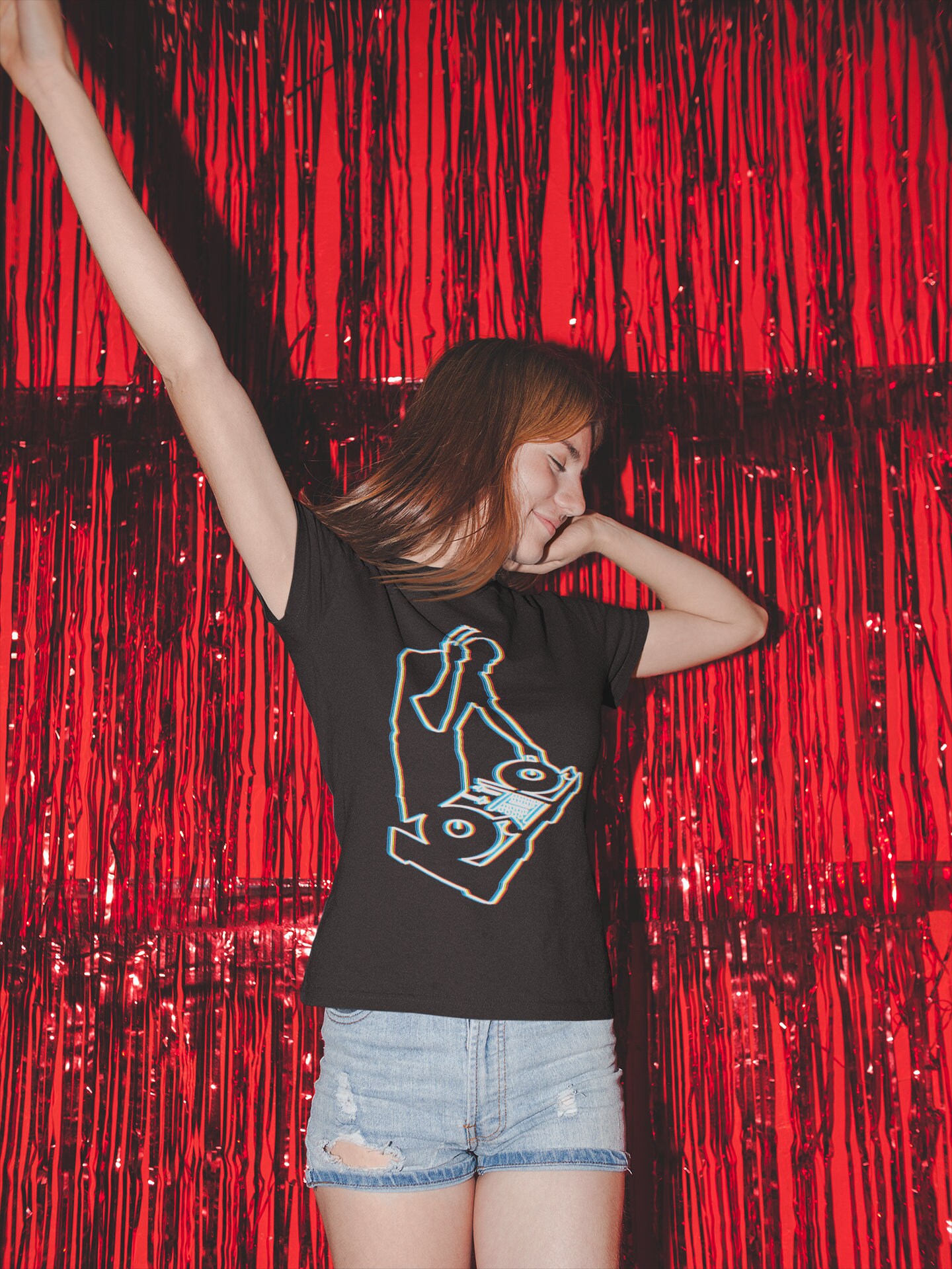 DJ T-shirt With Trippy Effect, Gift for DJ, EDM Music Shirt, Techno ...