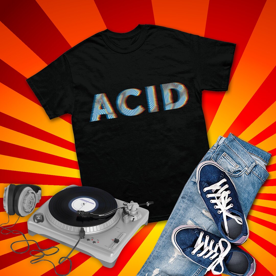 Trippy EDM Rave Shirt for Djs and Ravers 'ACID' - Etsy UK