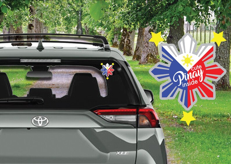 Philipine Car Decals Cute Pinay, Pinoy Flag Sticker, Pinoy Stickers ...
