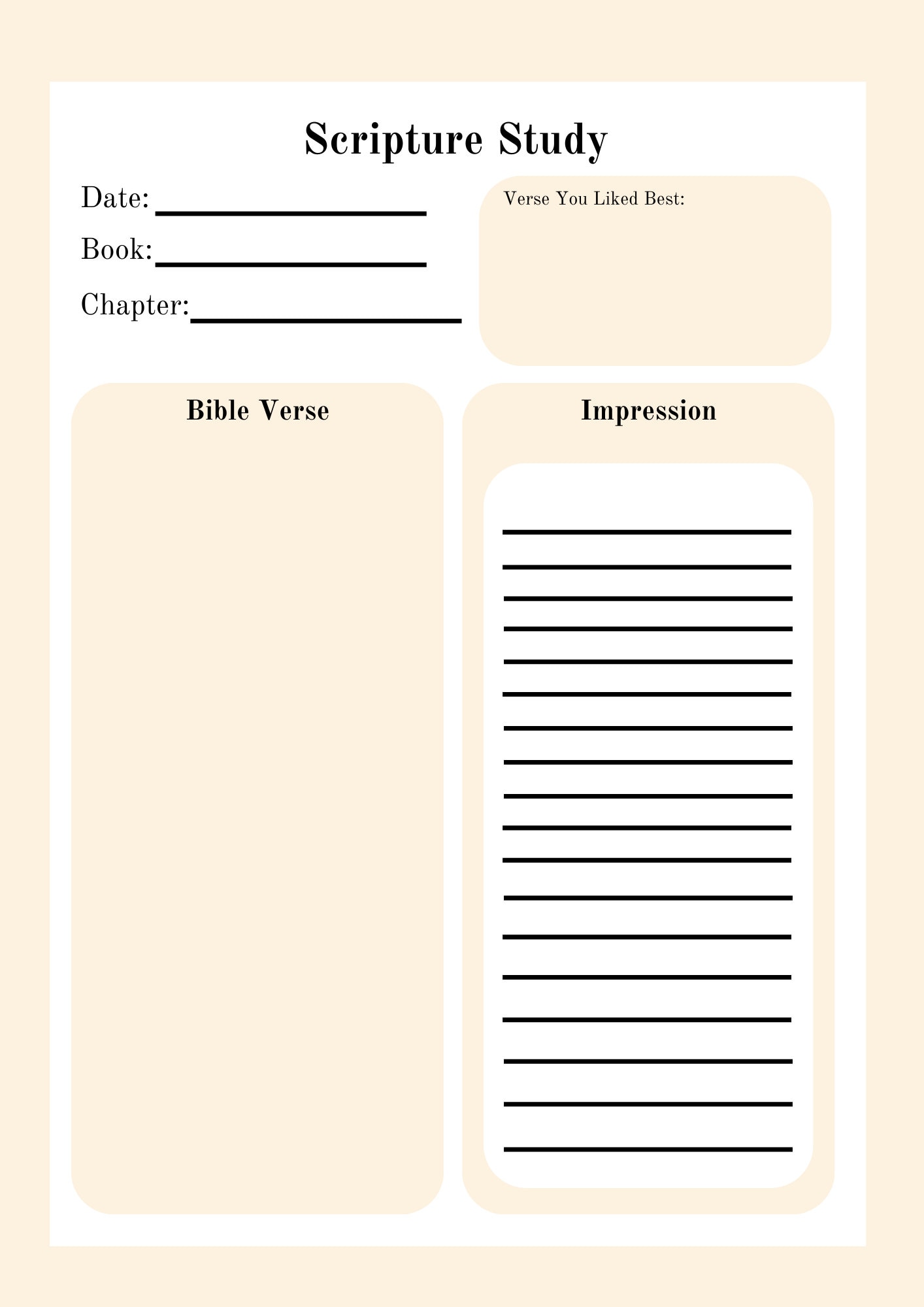 Printable Digital Bible Study Journal - Etsy