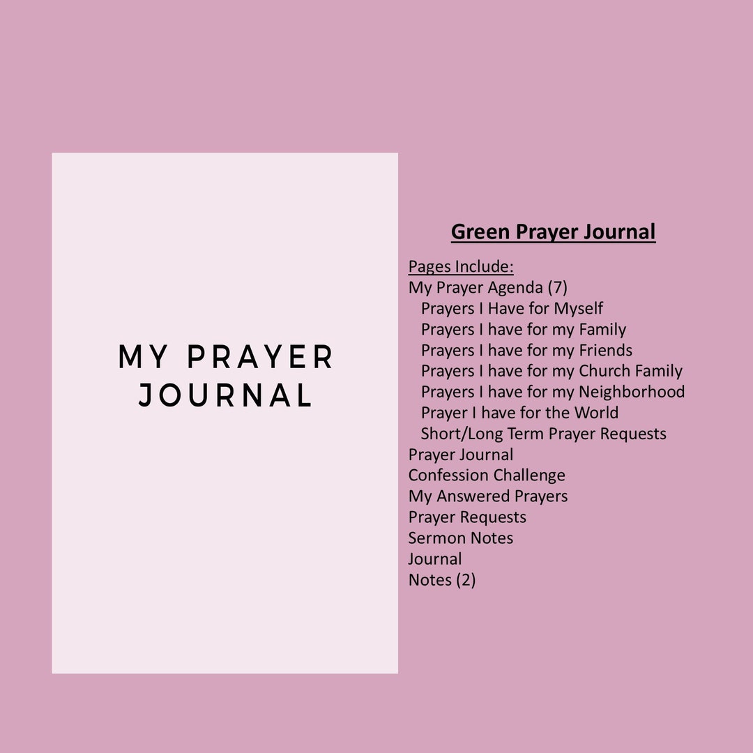 Prayer Journal Printable Daily Prayer Journal Rose Pink - Etsy