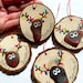 Sea Glass Reindeer Ornament: Coastal Christmas Wood Slice Art - Etsy