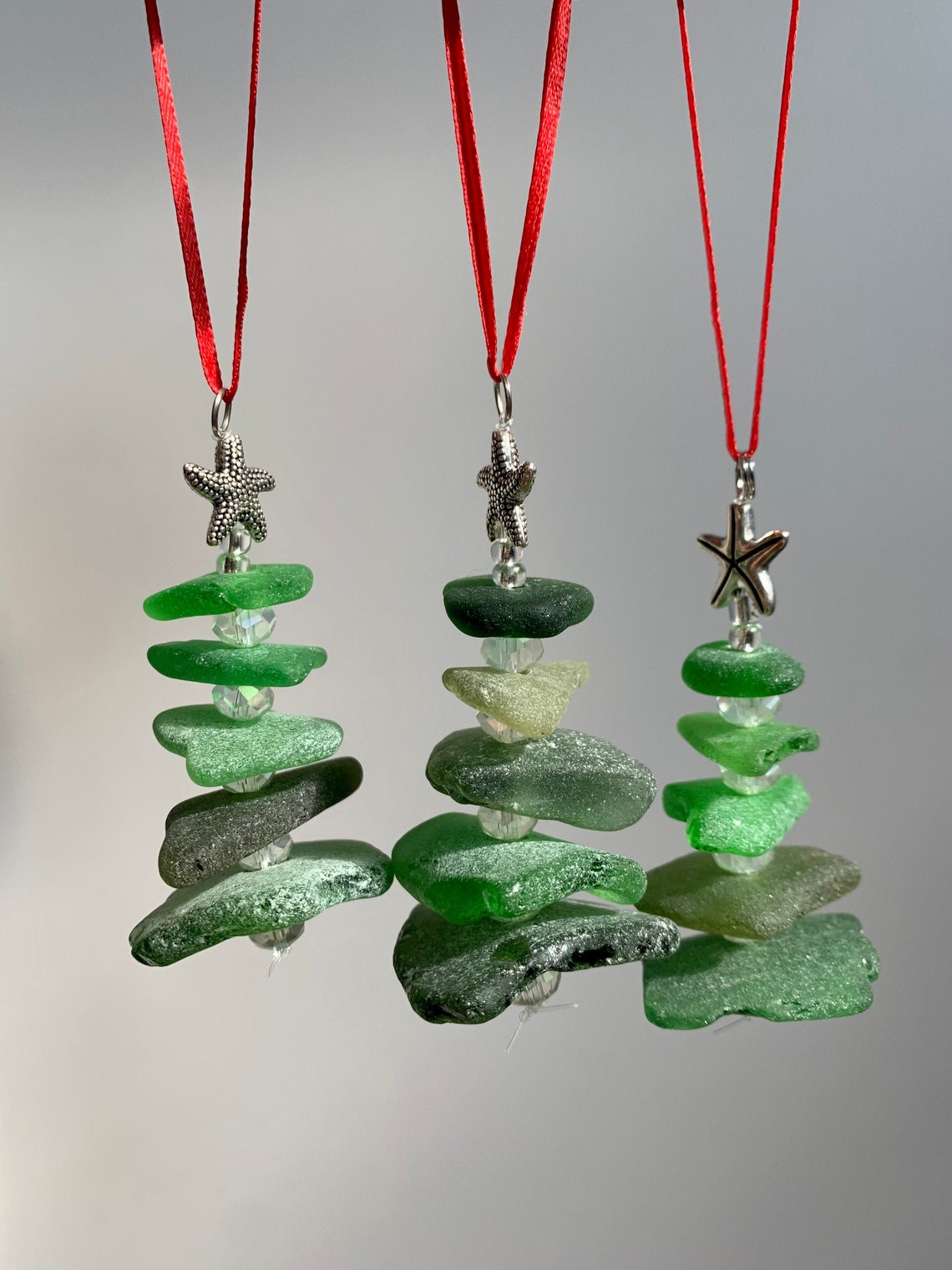 Sea Glass Christmas Tree Ornament Sea Glass Tree Seaglass Etsy