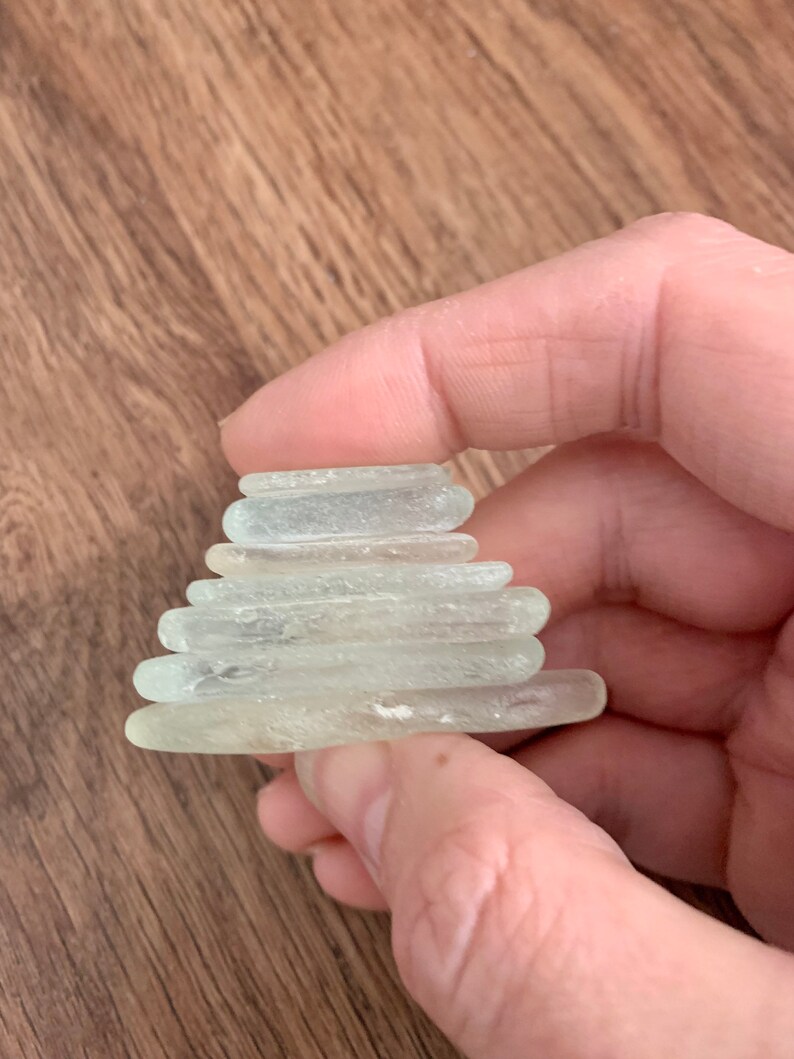 Sea Glass Cairn: Zen Stack Paperweight, Calming Coastal Decor - Etsy
