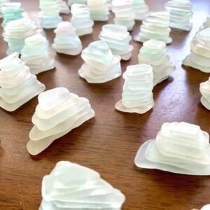 Sea Glass Cairn: Zen Stack Paperweight, Calming Coastal Decor - Etsy