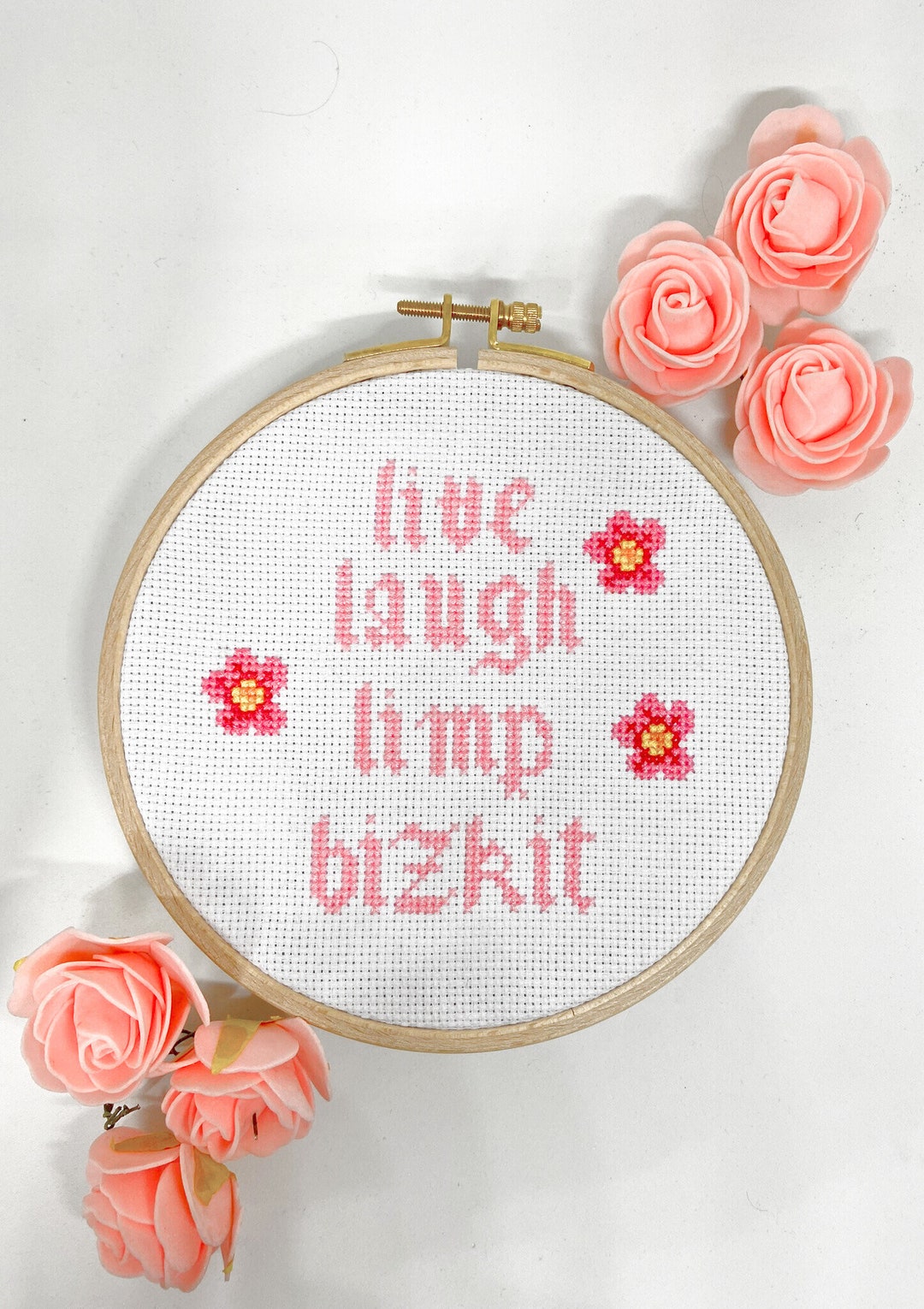 Limp Bizkit / Handmade Cross Stitch Embroidery Hoop Home Decor ...
