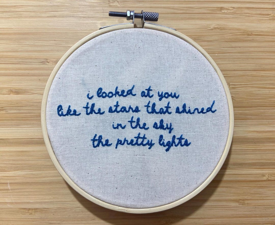 Taylor Swift / Mary's Song / Handmade Calligraphy Embroidery Hoop - Etsy