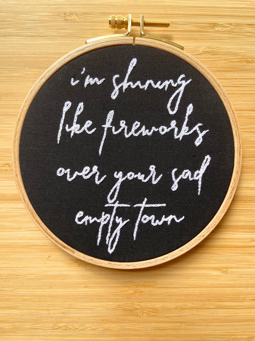 Taylor Swift / Dear John / Speak Now / Handmade Calligraphy Embroidery ...