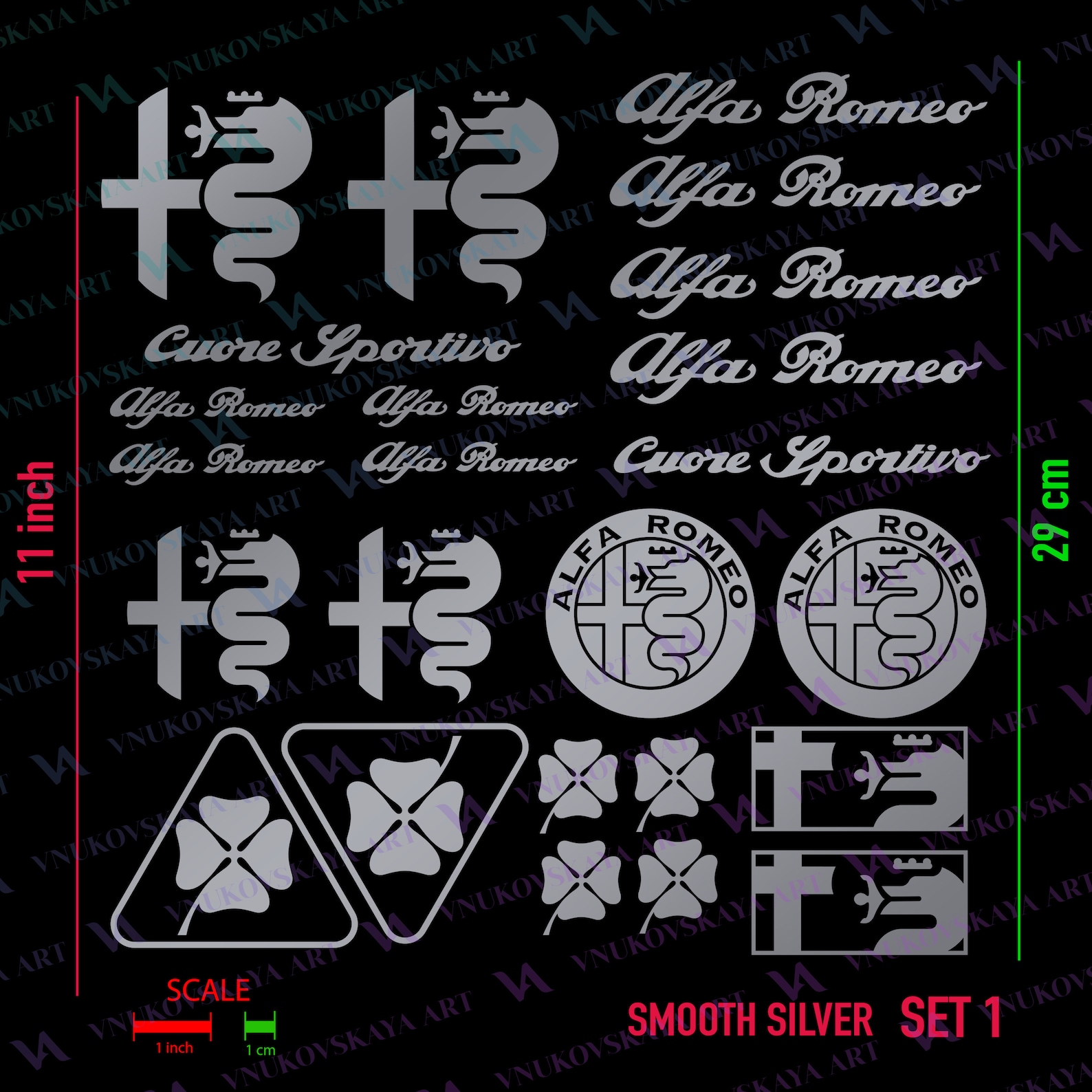 Alfa Romeo stickers decal set | Etsy