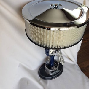 FORD Piston Desk Lamp With Chrome Air Cleaner Lamp Shade & Chrome ...