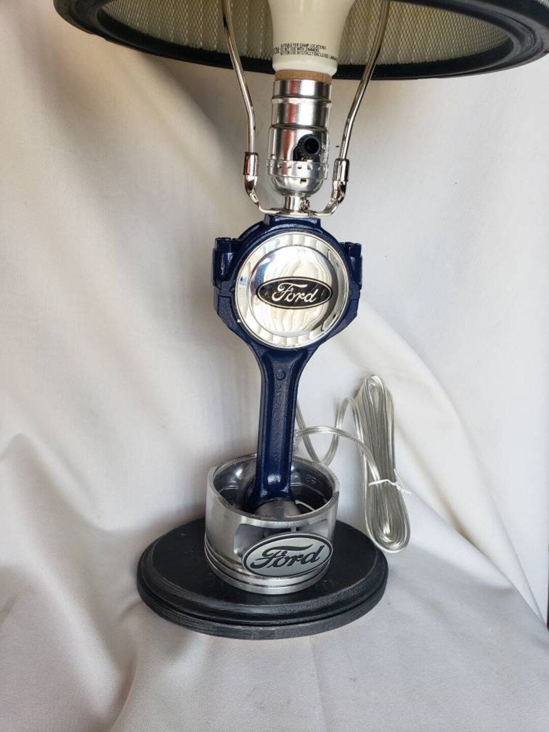 FORD Piston Desk Lamp With Chrome Air Cleaner Lamp Shade & Chrome ...