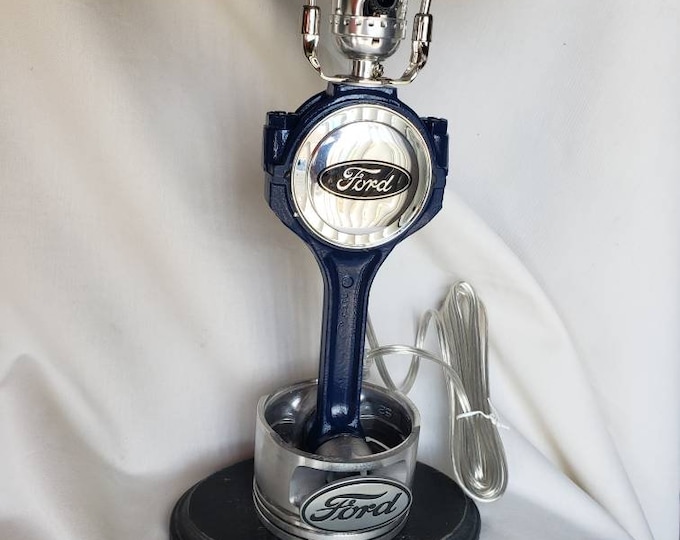 FORD Piston Desk Lamp With Chrome Air Cleaner Lamp Shade & Chrome ...