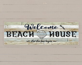 Wood Vertical Beach Sign | Etsy
